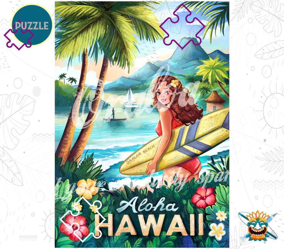 Hawaii 1000-Piece Puzzle – By Maria Chetkareva at Oraloa