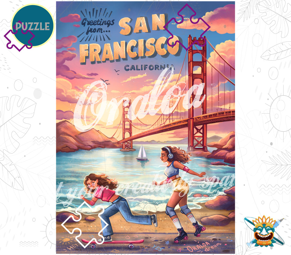 2000-piece San Francisco Puzzle by Maria Chetkareva at Oraloa