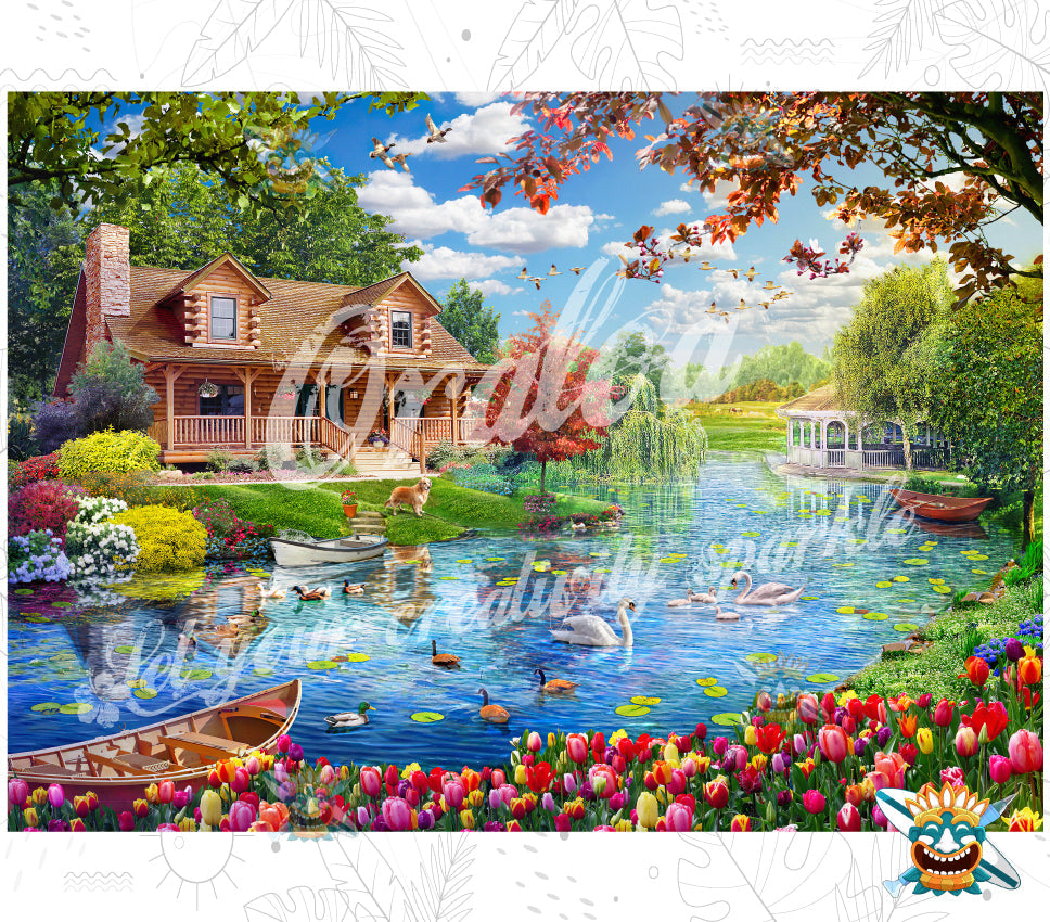 Cottage America in Diamond Painting - By Angelo Bonito at Oraloa