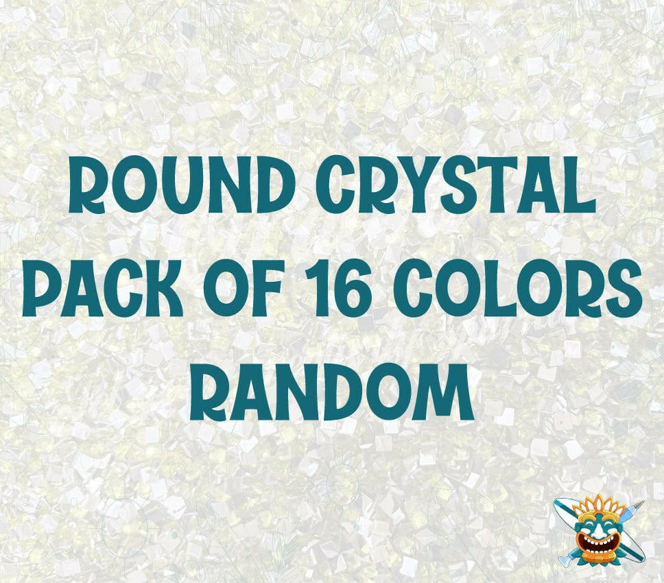 Pack of 16 Random Crystal Round Colors
